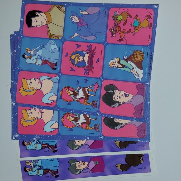 Disney | Design | 10 Set Of Cinderella Stickers | Poshmark